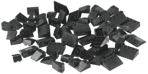 LEGO® Bulk Bricks 10054 Black Roof Tiles 25 (2x3-3x4)